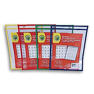 Teaching Tree Reusable Dry Erase Pockets - 2 Pockets