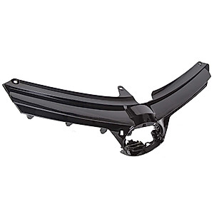 ECOTRIC Front Bumper Upper Hood Grille Compatible with 2017-2019 Toyota Corolla Base CE LE L XLE Sedan 4-door Black Replacement For 5311102B00