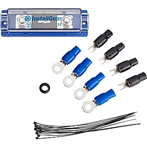 InstallGear Dual 4 Gauge Amp Kit with Amplifier Installation Wiring True Spec and Soft Touch Wire | 4 Gauge Wire, 4 Gauge Amp Kit, Amplifier Wiring Kit, Sub Wiring Kit