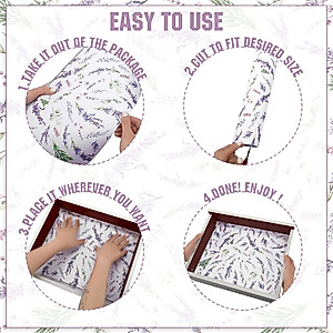 20 Sheet Fragrant Drawer Liners for Dresser Lavender Scented Cabinet Liners for Shelves 15.8 x 22 Inch Paper Liner for Drawers and Cabinets Non Adhesive Drawer Paper Liner for Home Shelf Closet