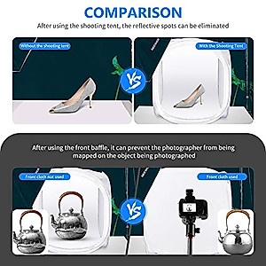 Neewer® 24x24 inch/60x60 cm Photo Studio Shooting Tent Light Cube Diffusion Soft Box Kit with 4 Colors Backdrops (Red Dark Blue Black White) for Photography