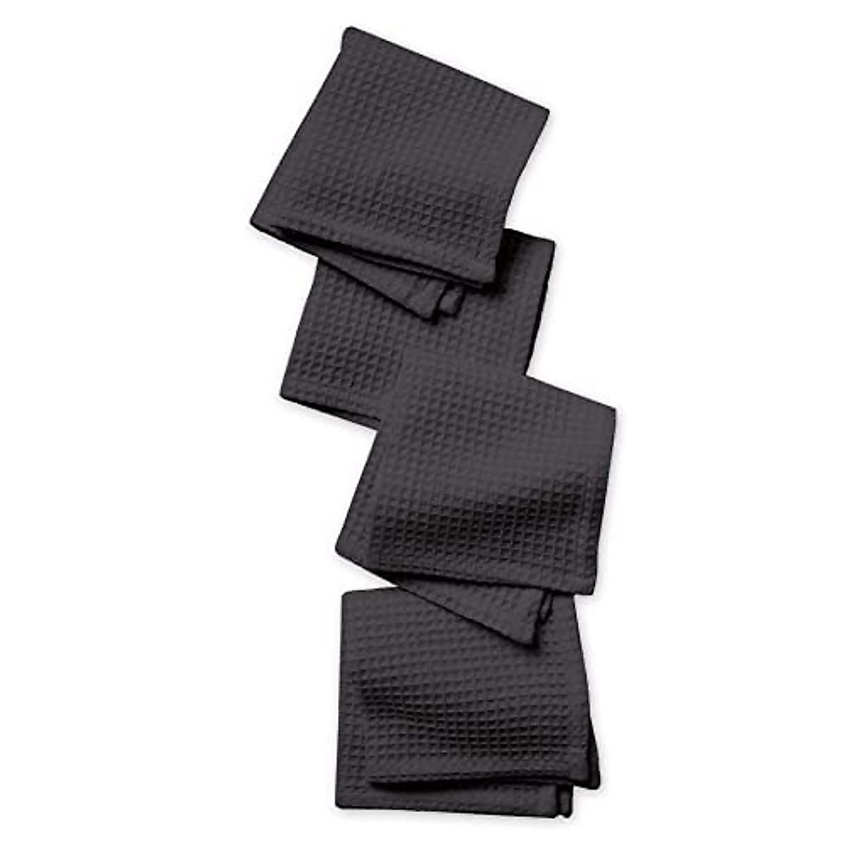 Encasa XO Quick Drying Kitchen Dish Towels Pack of 24 - Cotton - 12x12 in | Ultra Soft & Highly Absorbent Kitchen Hand Dish Cloths for Dishes & Wiping Down Countertops, Appliances and Spills - Grey