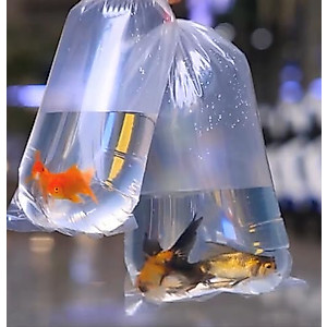 ALFA FISHERY BAGS Round Corners Bottom Leak Proof Clear Plastic Fish Bags Size 10 Inches for Marine & Tropical Fish Transport 2 mil. (10" x 24" / 100 Pack)