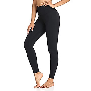Colorfulkoala Women's Buttery Soft High Waisted Yoga Pants Full-Length Leggings (M, Black)