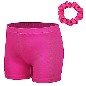 BAOHULU Gymnastics Leotards for Girls Glitter Dancewear with Matching Shorts Set KHB275_Rose_12A