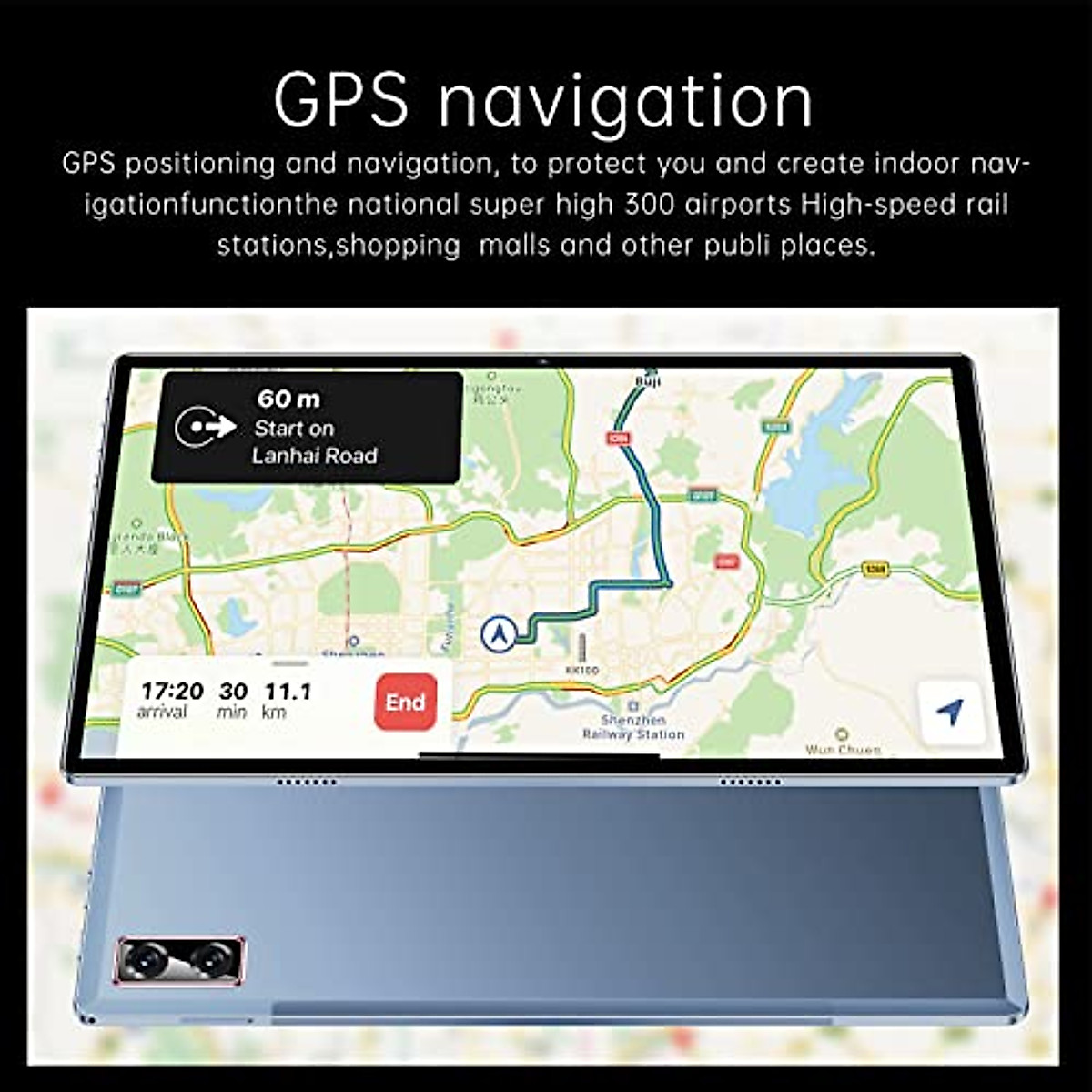 RongM Tablet PC, Octa-Core 8800mAh Dual Band Processor Blue Battery Dual Camera 4G 6GB 128GB Home Tablet US Plug