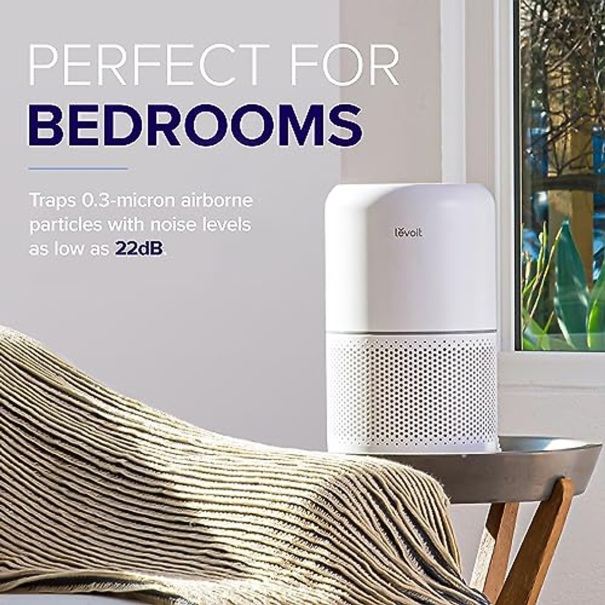 LEVOIT Air Purifiers for Home Bedroom H13 True HEPA Filter for Large Room, Sleep, Quiet Cleaner for Dust, Allergies, Pets, Smoke, White Noise, Smart WiFi, Auto Mode, 300S