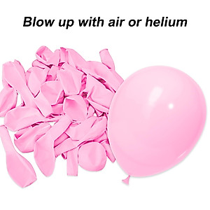 RUBFAC Light Pink Balloons, 120pcs 5 Inch Pastel Pink Balloons, Baby Pink Balloons Thicker Latex Balloons for Birthday Wedding Baby Shower Anniversary Party Decorations