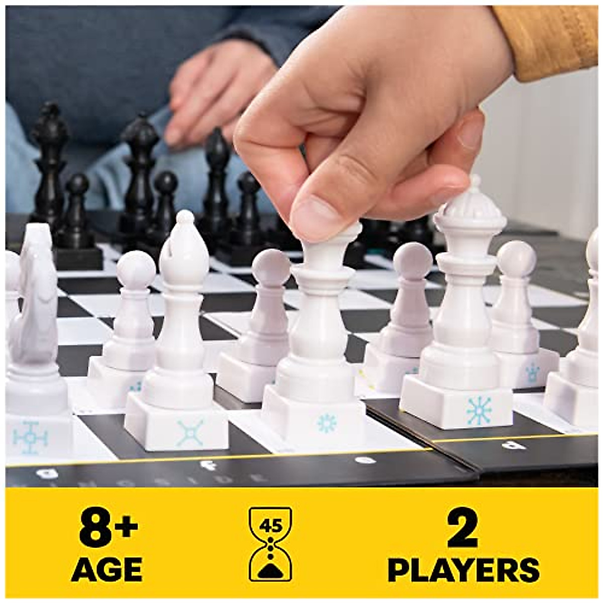 Spin Master Games Chess Made Simple, Beginner Learning Chess Set with Chess Board and Chess Pieces 2-Player Strategy Board Game, for Adults and Kids Ages 8 and up