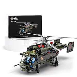 Nifeliz Ka-27 Helicopter, Military Helicopter Building Set, Collectible Display Model for Adult Gift Giving (1,800 Pieces)