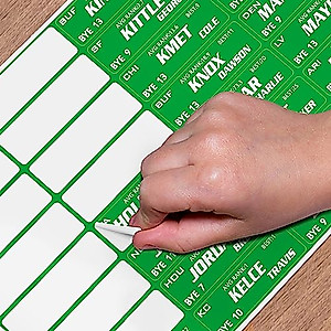 Fantasy Football Draft Board 2023-2024 Kit Extra Large Set with More 600+ Player Labels Premium Color Edition[12 Teams 20 Rounds]