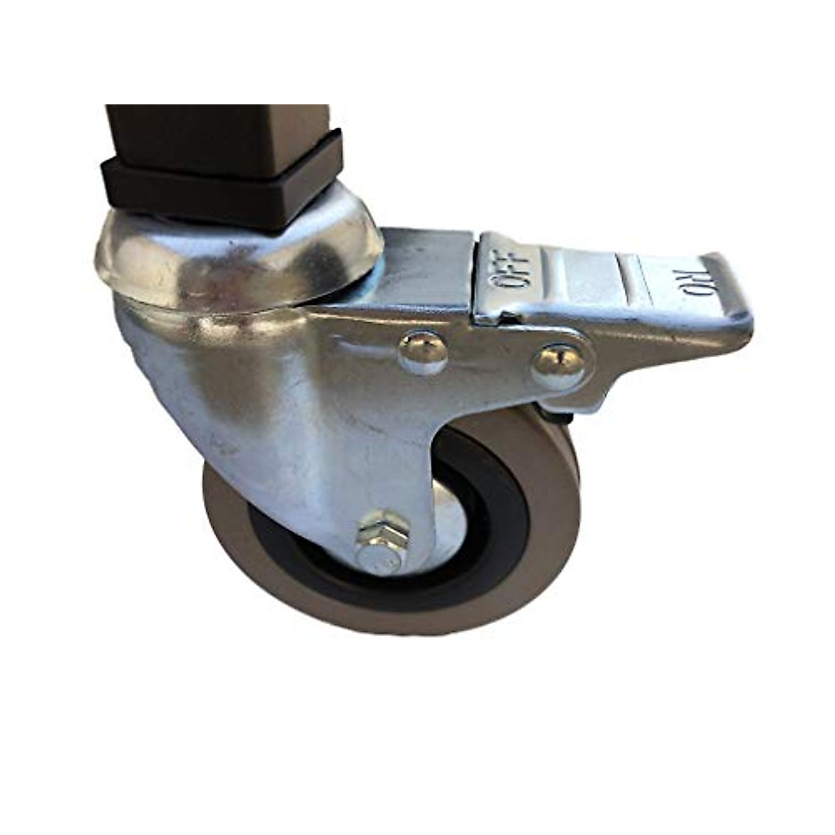 Workington Rolling Book Truck Book Cart with 3 Flat Shelves, Library Book Cart with Swivel Lockable Casters 3001 Black