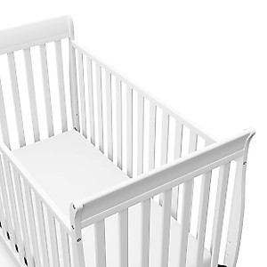 Graco Storkcraft Maxwell Convertible Crib (White) – GREENGUARD Gold Certified, Converts to Toddler Bed and Daybed, Fits Standard Full-Size Crib Mattress, Classic Crib with Traditional Sleigh Design