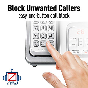 Panasonic KX-TGD532W Cordless Phone with Answering Machine - 2 Handsets (Renewed)