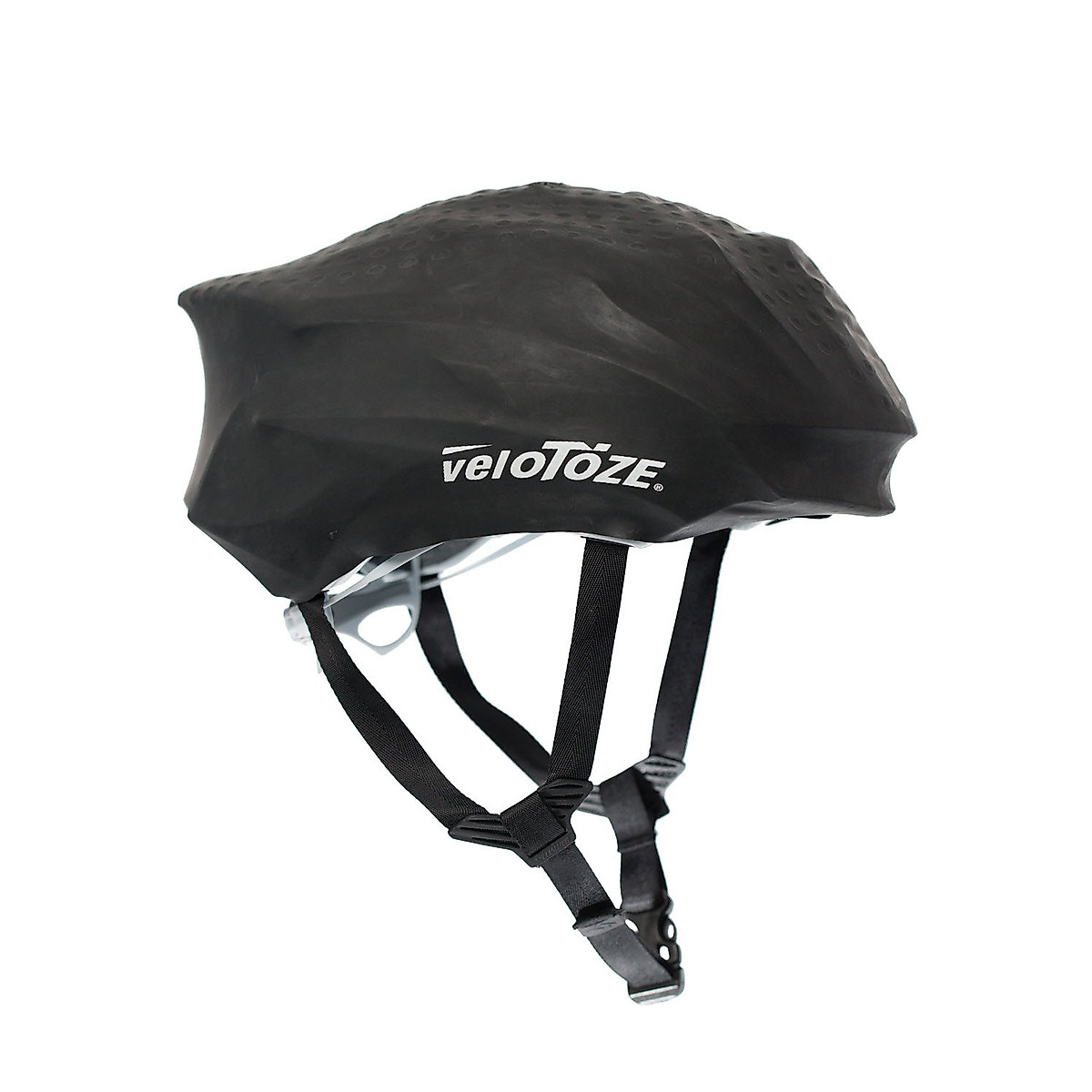 veloToze Helmet Cover - Black (One Size) for Bike Helmets