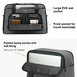 ECOHUB For Spirit Airlines Personal Item Bag 18x14x8 Travel Bag Travel essentials Weekender bags Gym Bag Tote Duffel bag Overnight Bags for Women Carry On luggage bags Gift for Men Hospital Bag Grey