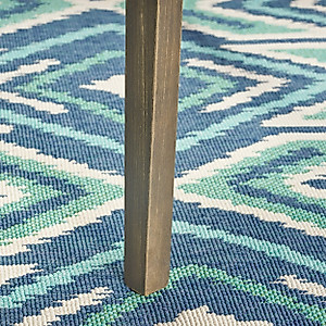 Christopher Knight Home Justin Outdoor 7 Piece Acacia Wood Dining Set, Teak, Gray Finish/Rustic Metal/Dark Gray