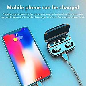 Bluetooth Earbuds, Wireless Earphones Bluetooth 5.3 in-Ear Headphones Touch Control, Fast Charge, LCD Power Display, Built-in Mic Ear Buds for Home Office Sports, Can Be As Power Bank