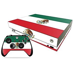 MightySkins Skin Compatible with Microsoft Xbox One X - Mexican Flag | Protective, Durable, and Unique Vinyl Decal wrap Cover | Easy to Apply, Remove, and Change Styles | Made in The USA
