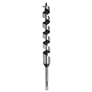 SOMADA 1-Inch x 12-Inch Auger Drill Bit for Wood, Hex Shank 3/8-Inch, Ship Auger Long Drill Bit for Soft and Hard Wood, Plastic, Drywall and Composite Materials