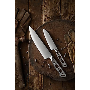 KATSURA Woodworking Project Kit – Chef Knife Blank – 8 Inch – Japanese Premium AUS 10, 3-Layer Forged Steel – Perfect for Woodworkers, Crafters – Classic Style Handle – NO LOGO
