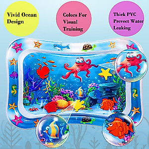 Niskite Tummy Time Water Mat - Baby Water Play Mat Tummy Time Toys,Inflatable Baby Tummy Time Mat for Sensory Development,Baby Toys for 3 6 9 12 Months Infant Boy Girl Gifts