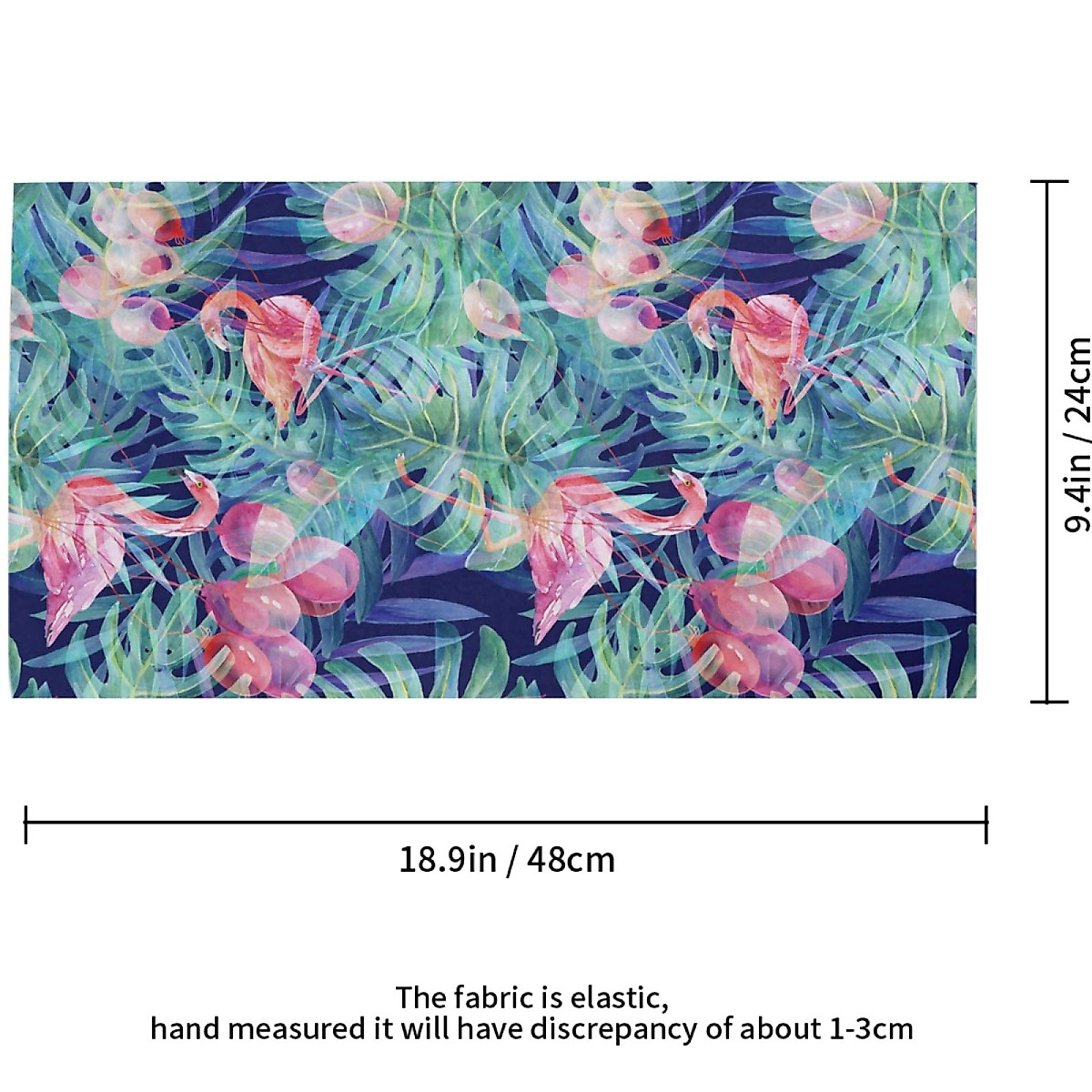 visesunny Seamless Bandana Neck Gaiter Pink Flamingo Tropical Palm Headband Headwear Sports Tube UV Scarf for Workout Yoga Running Hiking Riding