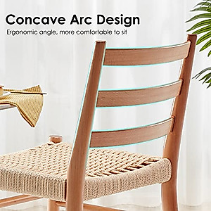 STARY Rattan Dining Room Chairs Set of 2 with Comfortable Woven Seat,Fully-Assembled