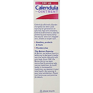 Boiron Calendula Ointment, Homeopathic Medicine for Skin Irritation and Burns, 1 Ounce (Pack of 3)
