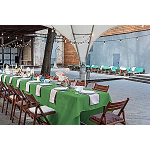 YLZYAA Rectangle Tablecloth - 60 x 102 Inch - Green Rectangular Table Cloth for 6 Foot Table in Washable Polyester - Great for Buffet Table, Parties, Holiday Dinner, Wedding & More