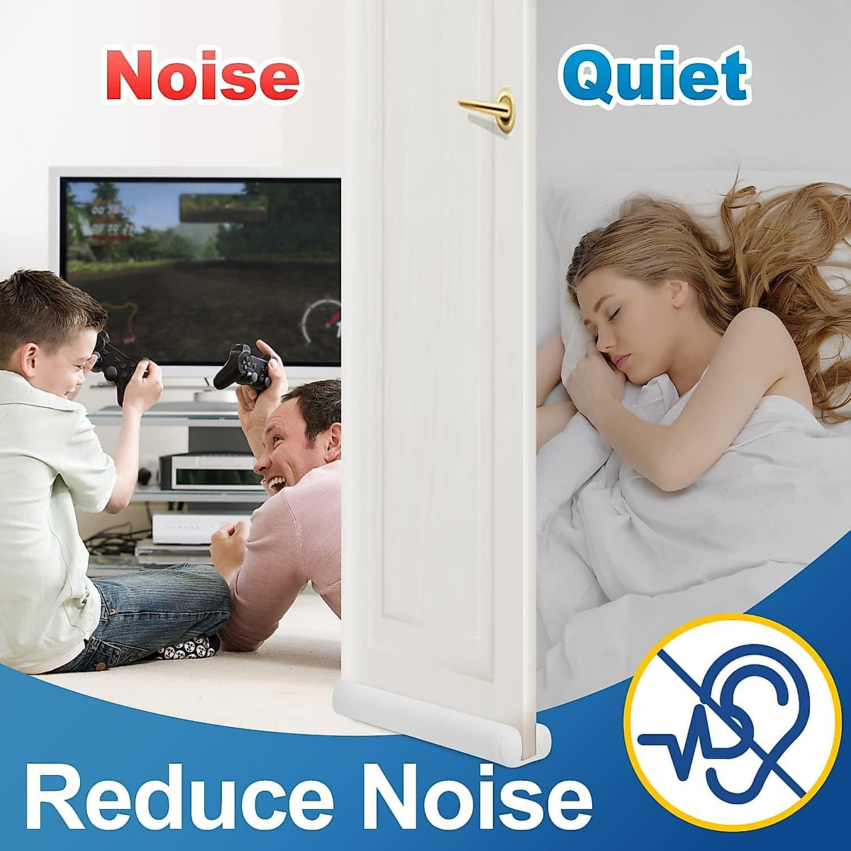 MAXTID Under Door Draft Stopper - Seal Gap 36' Adjustable | Weather Stripping Noise Blocker