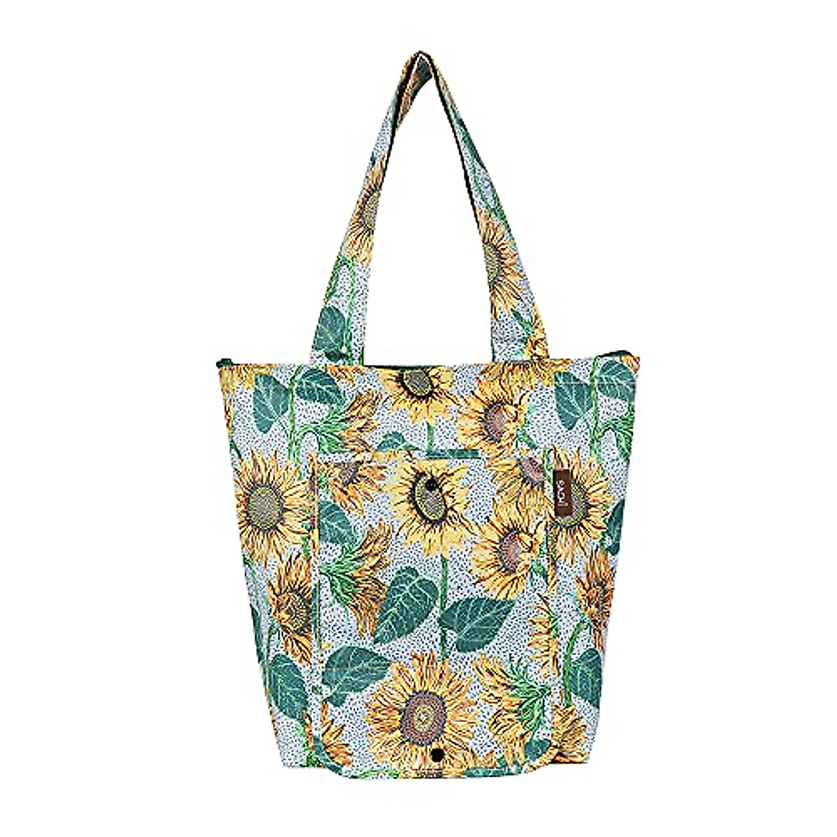 Sachi Heavy Duty Leak Proof Market Tote (Large, Sunflower)