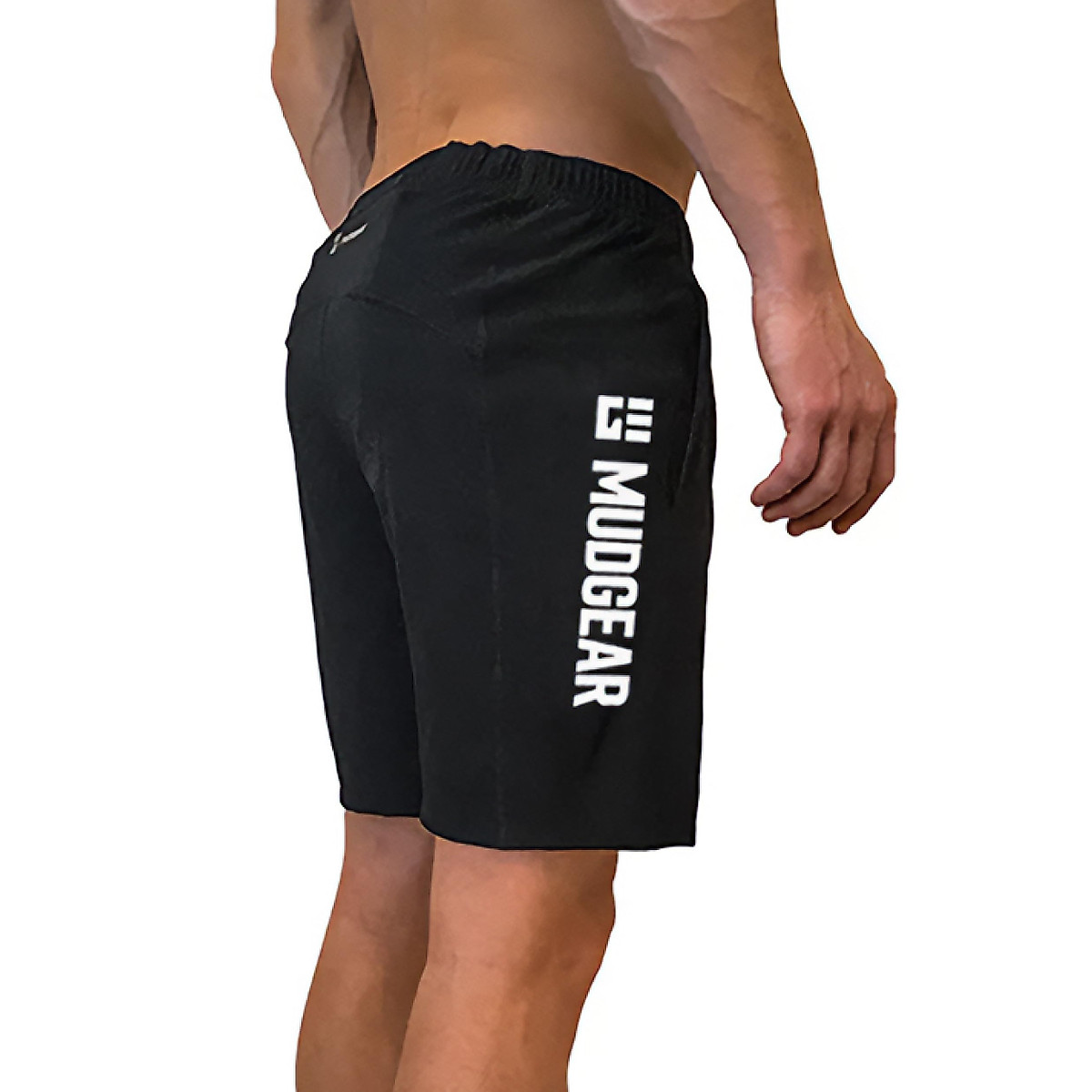 MudGear Men's Freestyle Running Shorts, Moisture-Wicking, Lightweight & Quick-Dry Athletic Workout Apparel with 7" Inseam, Zipper Pocket & 4-Way Stretch for Gym, Race & Trail, Black, Large