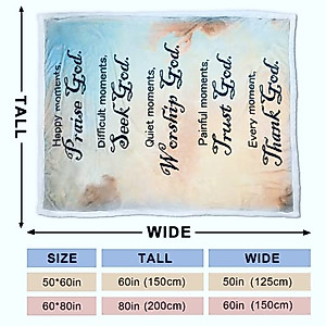 Bible Verse Blanket Christian Gifts for Women-Healing Mind Inspirational Faith Throw (60x80 Inch)- Cozy, Warm Throw Blanket Godly Gift
