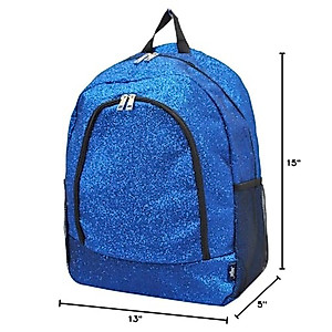 NGIL Canvas School Backpack (Glitter-Royal)