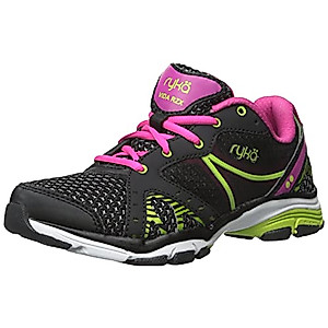 Ryka Women's Vida RZX Cross-Training Shoe, Black/Ryka Pink/Lime Blaze, 8.5 M US