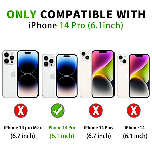 FYY Designed for iPhone 14 Pro 6.1 Case, [Compatible with Magsafe Charging] 2-in-1 Magnetic Detachable Wallet Phone Case with Card Holder Protective Cover for iPhone 14 Pro 6.1" 2022 Blue