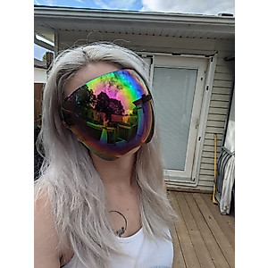 FEISEDY Full Cover Face Visor Protective Glasses Mirror Shield Sunglasses Anti Fog B2781