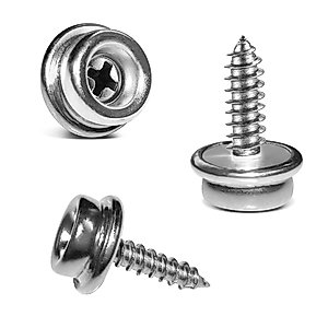 YeeBeny 50PCS Stainless Steel Screws Marine Grade Boat Canvas Snaps 3/8"Socket with Stainless Steel 5/8"Screw, Snaps for Boat Cover, Snap Screw Stud, Made of high-Quality Materials(50pcs)