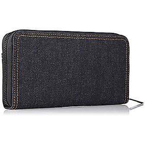 Diesel Men's SKOOLDWALLY 24 Zip-Wallet, Blue/Black, UNI