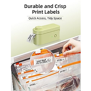 Makeid Label Maker Machine with Tape - Compatible with 9/12/16mm Waterproof Tape, Portable & Rechargeable Label Makers with Built-in Cutter Wireless Label Printer Compatible with Android & iOS Devices