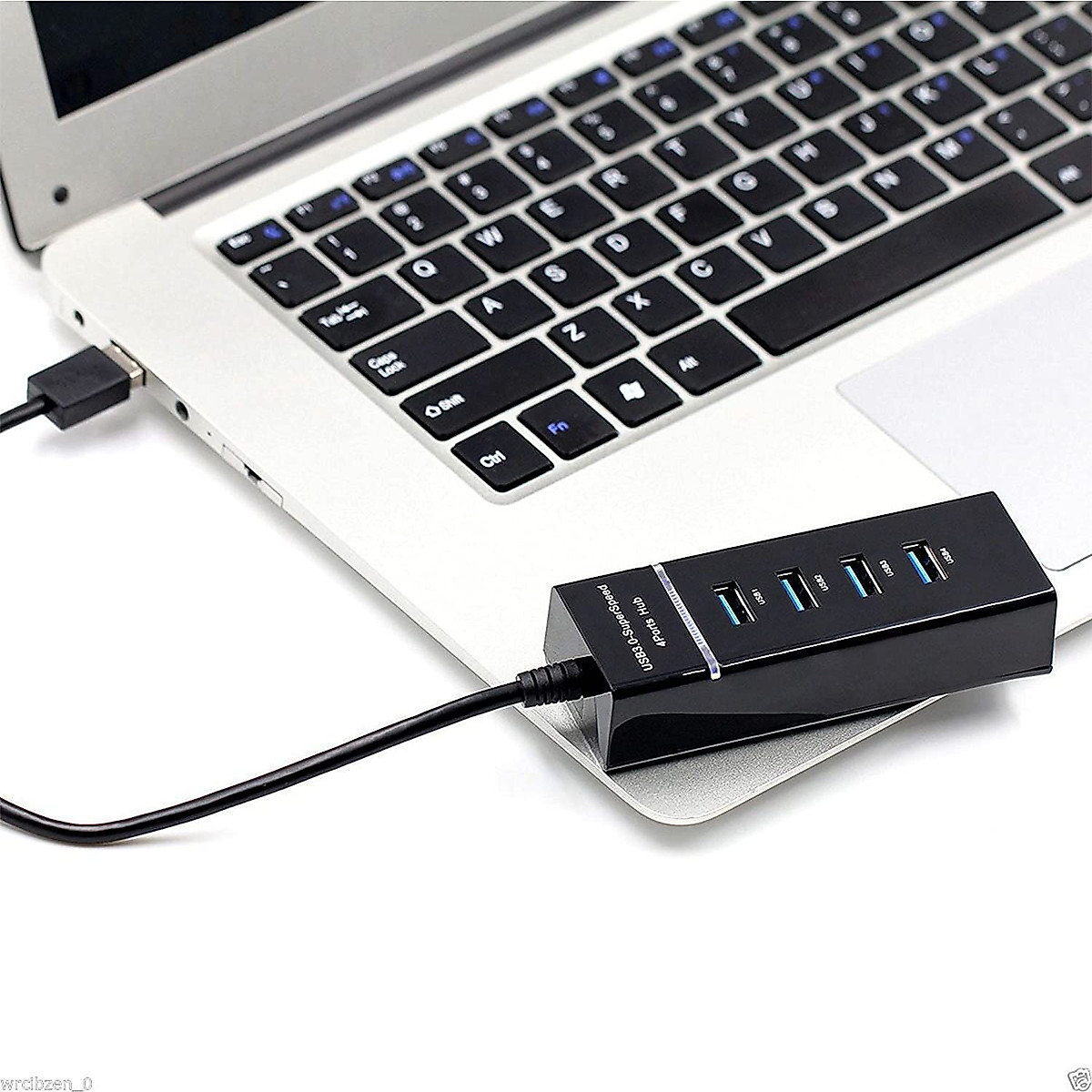 AYECEHI USB Hub 3.0 USB Port Splitter,4 Port High Speed USB Data Hub with LED Indicator for Laptop, PC, Computer, Mobile HDD, Keyboard,Mouse and More - Black
