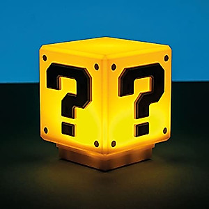 Super Mario Mini Question Block Light - Officially Licensed Super Mario Bros. Merchandise, Bedroom or Game Room Decor, Retro Gamer Gift, Battery Powered | Paladone