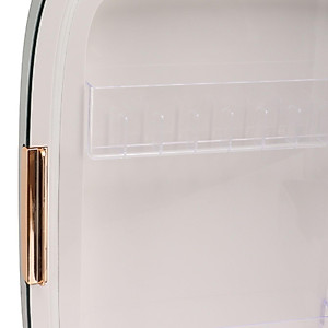 LIANGLIDE Mini Fridge for Skin Care, 12L Skincare Fridge, Mini Fridge with Dimmable LED Mirror, Portable Small Refrigerator Cooler for Food, Cosmetics, Home, Office and Car (US Plug)