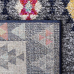 SAFAVIEH Adirondack Collection 8' x 10' Grey/Ivory ADR270F Boho Tribal Non-Shedding Living Room Bedroom Dining Home Office Area Rug