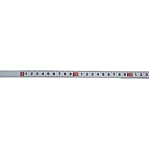 Meichoon Self-Adhesive Measuring Tape Sticky Steel Ruler Tape 1/2 x 16 ft, 5 m Left-Right Reading DC713