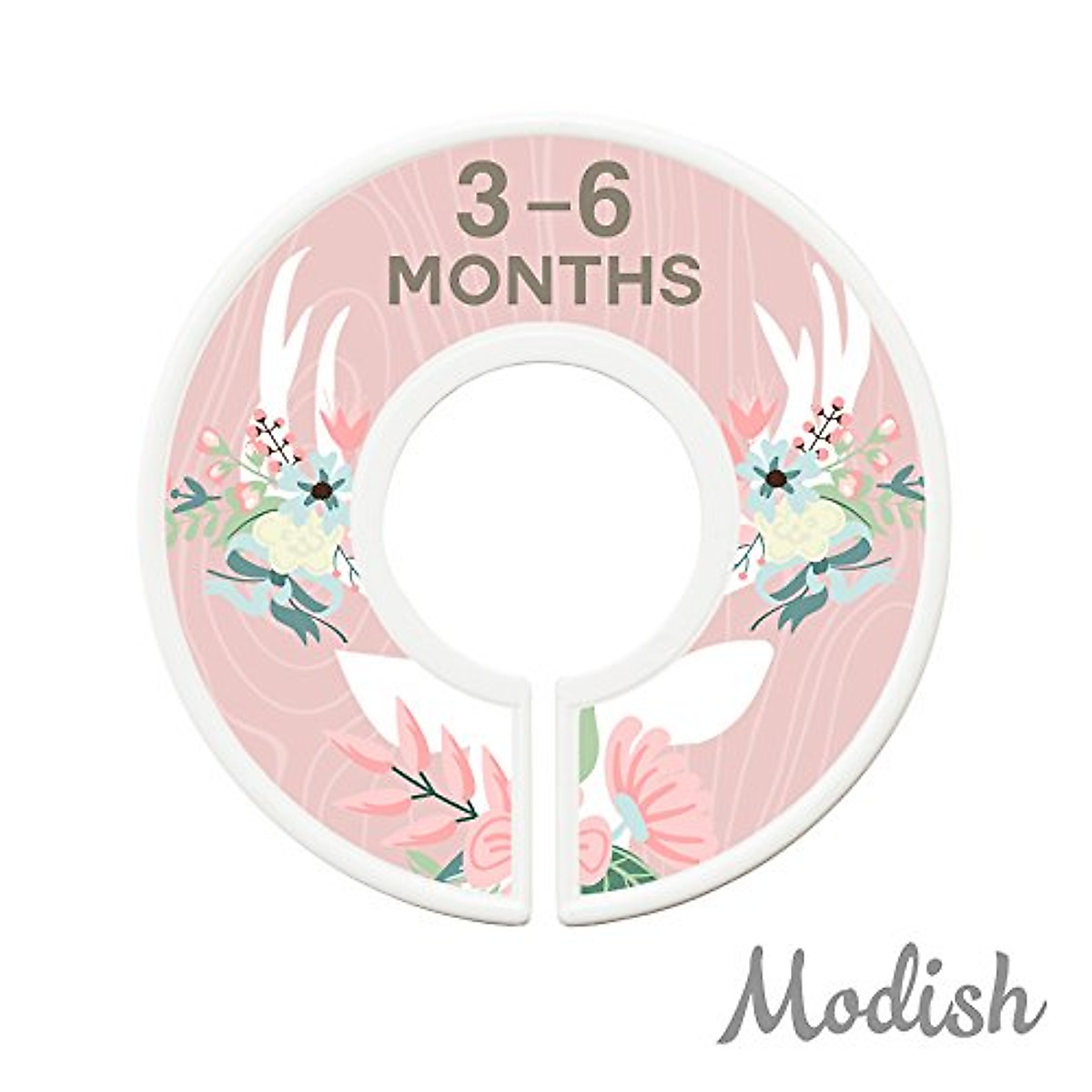 Modish Labels Baby Clothes Size Dividers, Baby Closet Organizers, Size Dividers, Baby Closet Organizers, Closet Dividers, Clothes Organizer, Girl, Woodland, Deer, Boho, Floral Antlers, Flowers (Baby)