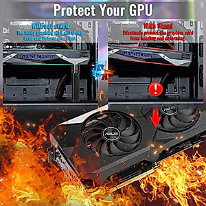 GPU Support Bracket, Adjustable Height Graphics Card Support Desktop Computer PC Telescopic Graphics Card Bracket GPU Brace Video Card Anti Sag GPU Holder Stand for Prevent Universal Graphics Card