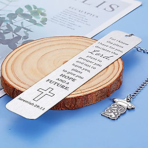 Inspirational Christmas Gifts for Women Men Baptism Gifts for Teen Girl Bible Verse Bookmark for Friends Catholic Religious Gift for Boys Girls Daughter Book Lovers Baptism Church Bulk Gifts for Her