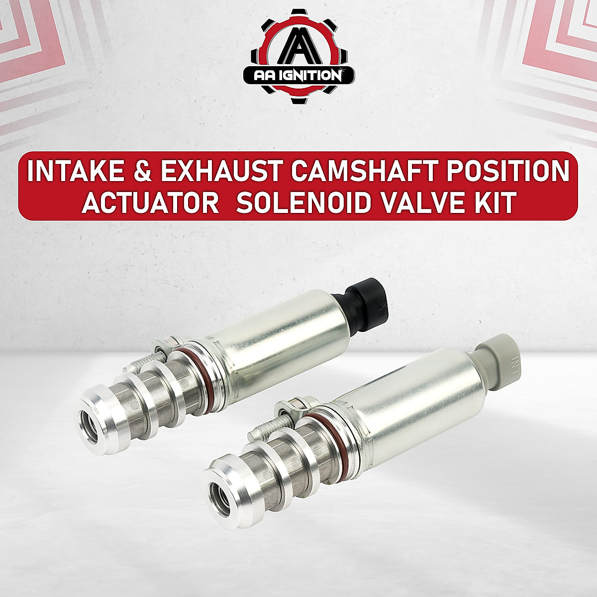 Intake and Exhaust Camshaft Position Actuator Solenoid Valve Kit, Replaces 12655420, 12655421, Compatible with Chevy, GMC 2.0, 2.2, 2.4L - HHR, Cobalt,Equinox, Malibu, G6 and other GM Vehicles